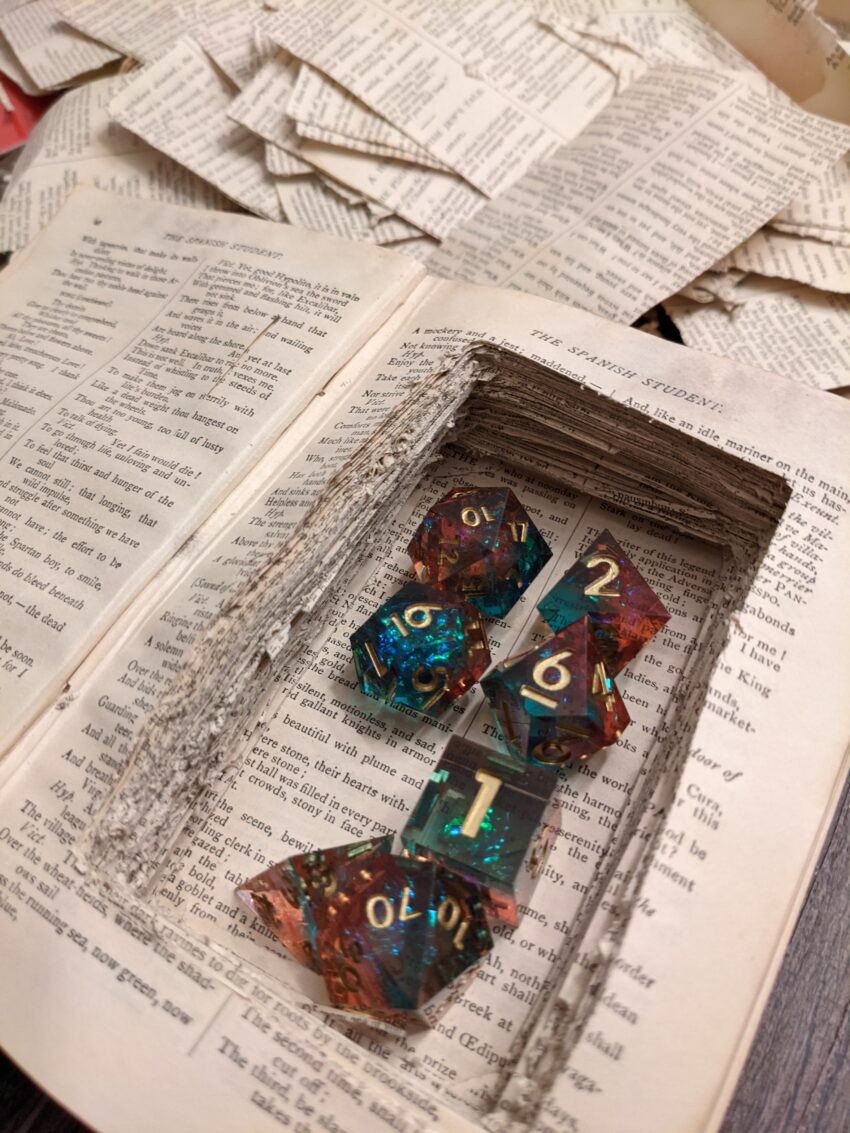 How to Make a DnD Dice Box from an Old Book - The Alpine DM